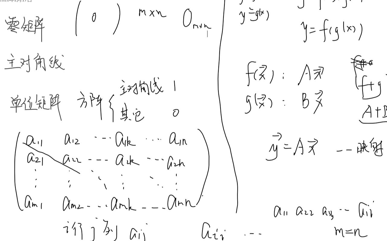 线性代数-矩阵代数-矩阵基本运算