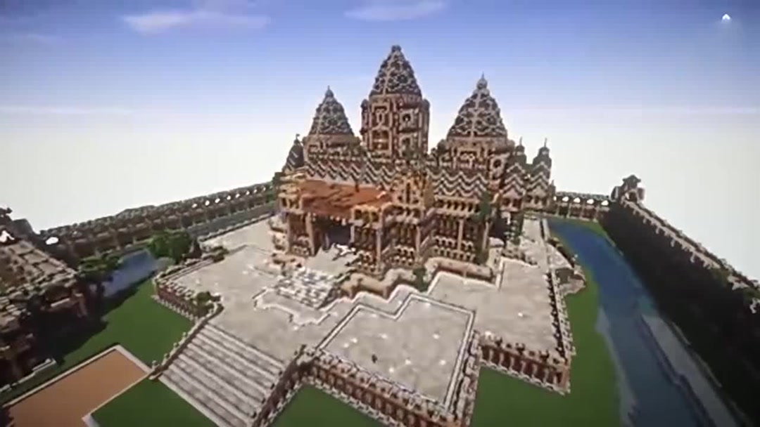 我的世界延时摄影 一座城堡是怎么建造的 小游戏大全