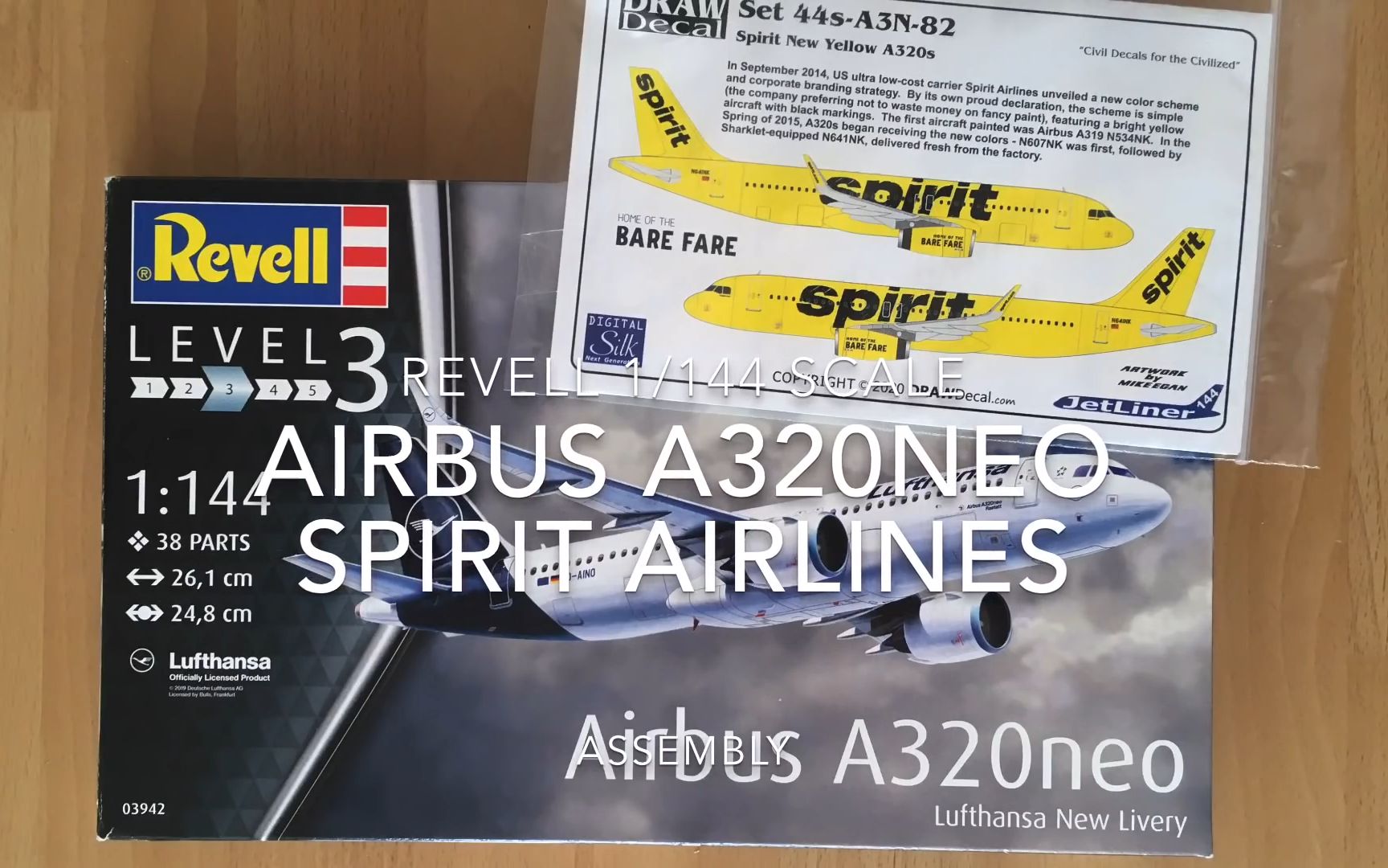 模型制作 利华1/144比例 美国精神航空 空中客车AIRBUS A320neo...