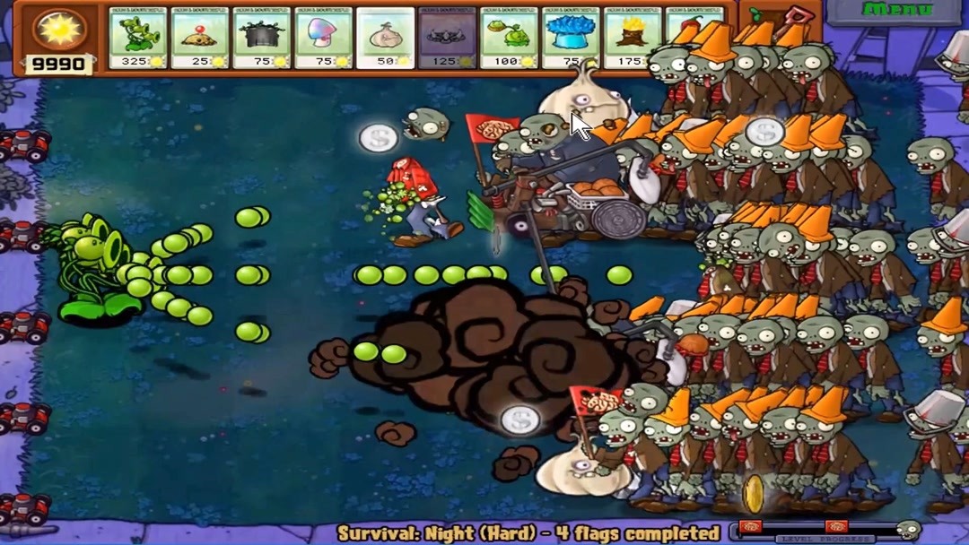 《植物大战僵尸》这是多少个植物叠在一起啊