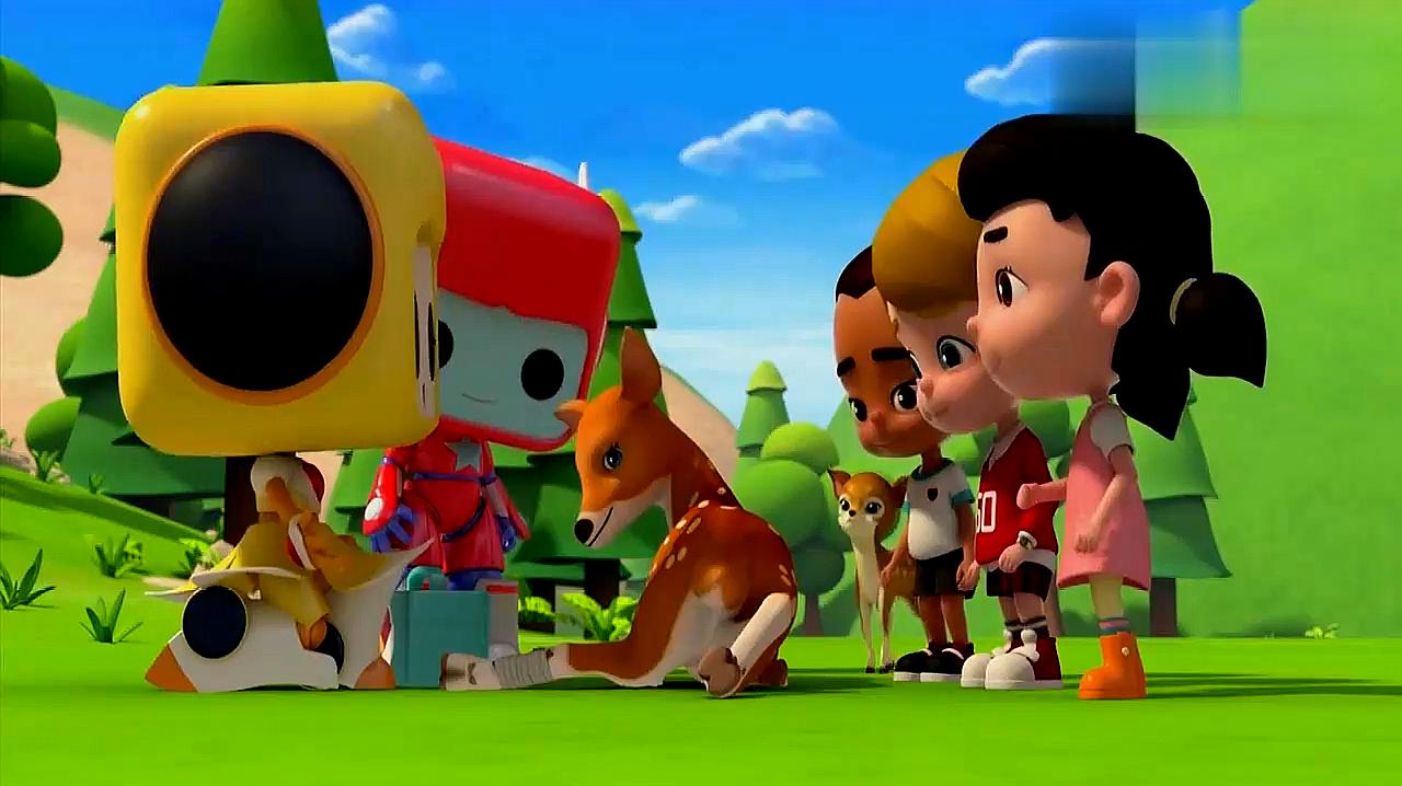 可可处理好伤口,鹿妈妈被抬上担架,要到医院做检查