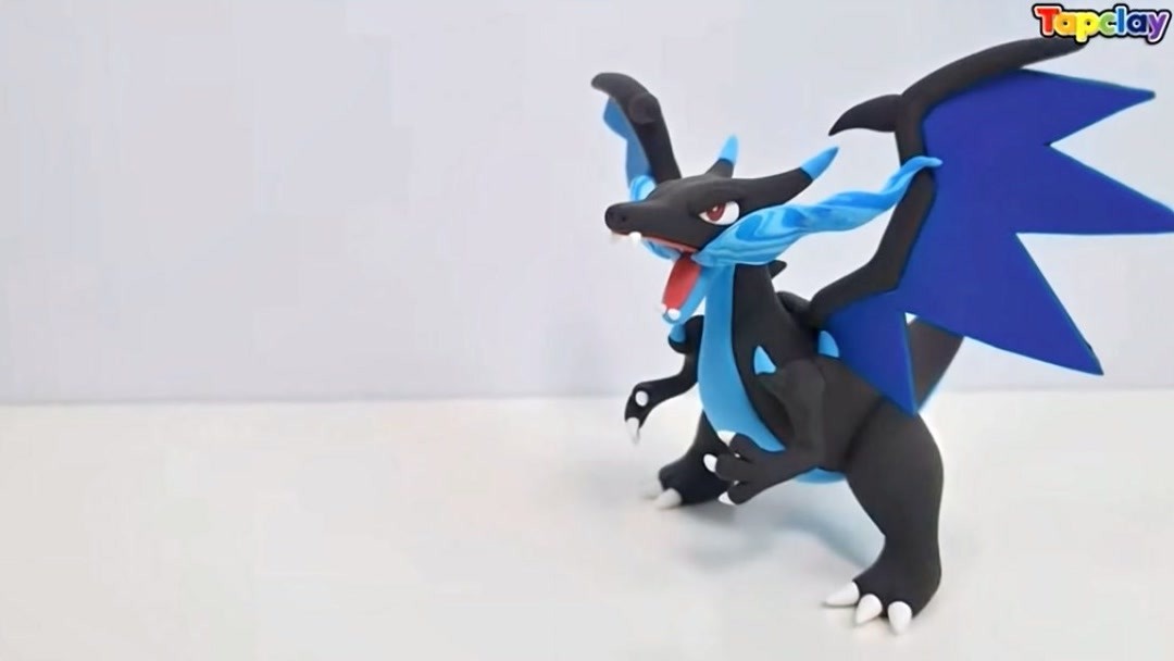 用橡皮泥捏一个神奇宝贝里的喷火龙,步骤简单易学