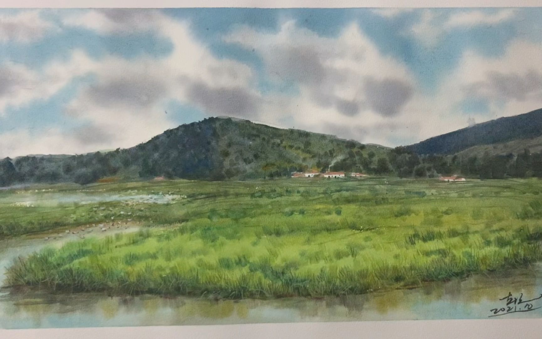 乾哥水彩 风景水彩画照片写生 水彩画入门教程