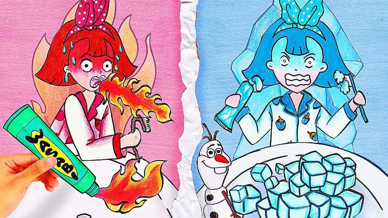 趣味定格动画:小美被大大恶作剧了,小美会生气吗?