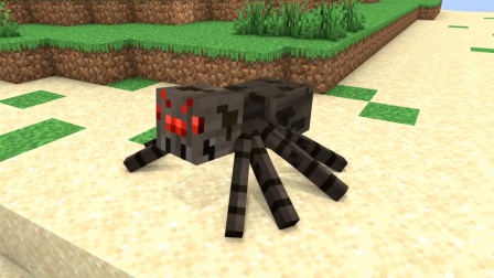 我的世界MC动画:him大战铁傀儡和巨型蜘蛛