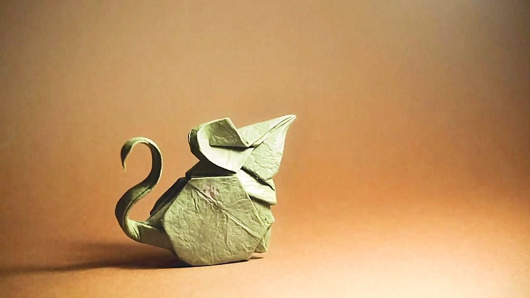 手工折纸教程,超可爱小老鼠的折纸方法,边看边学非常简单!