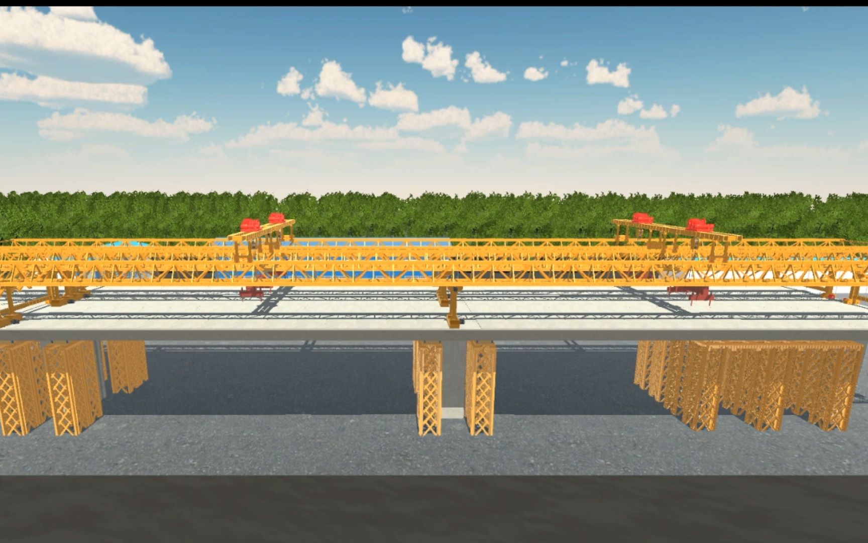 【怀瑾软件科技】中水电架桥机施工工程,路桥三维模型演示,施工工艺...