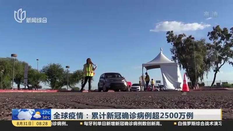 全球疫情:累计新冠确诊病例超2500万例