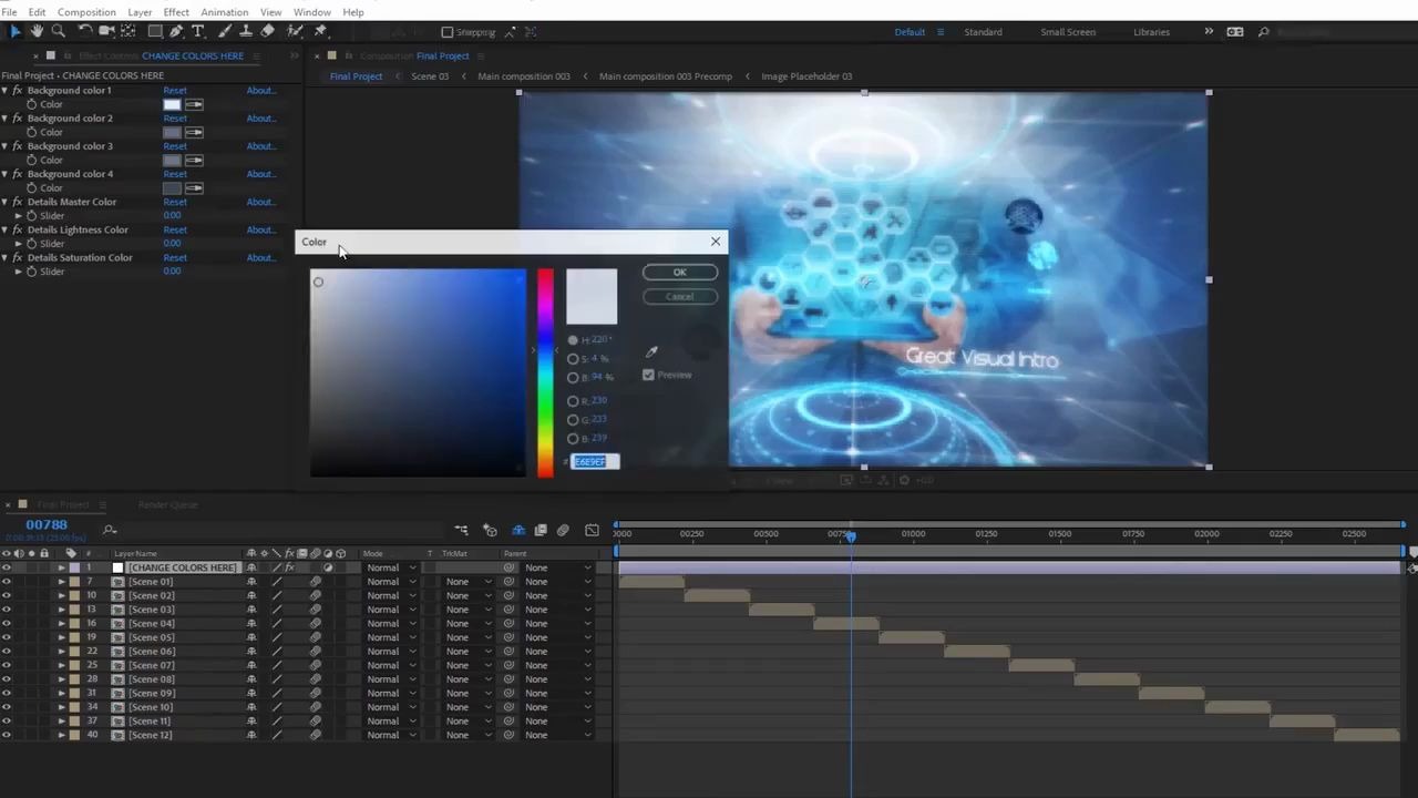 #macdown精彩模板#未来感的高科技幻灯片AE模板