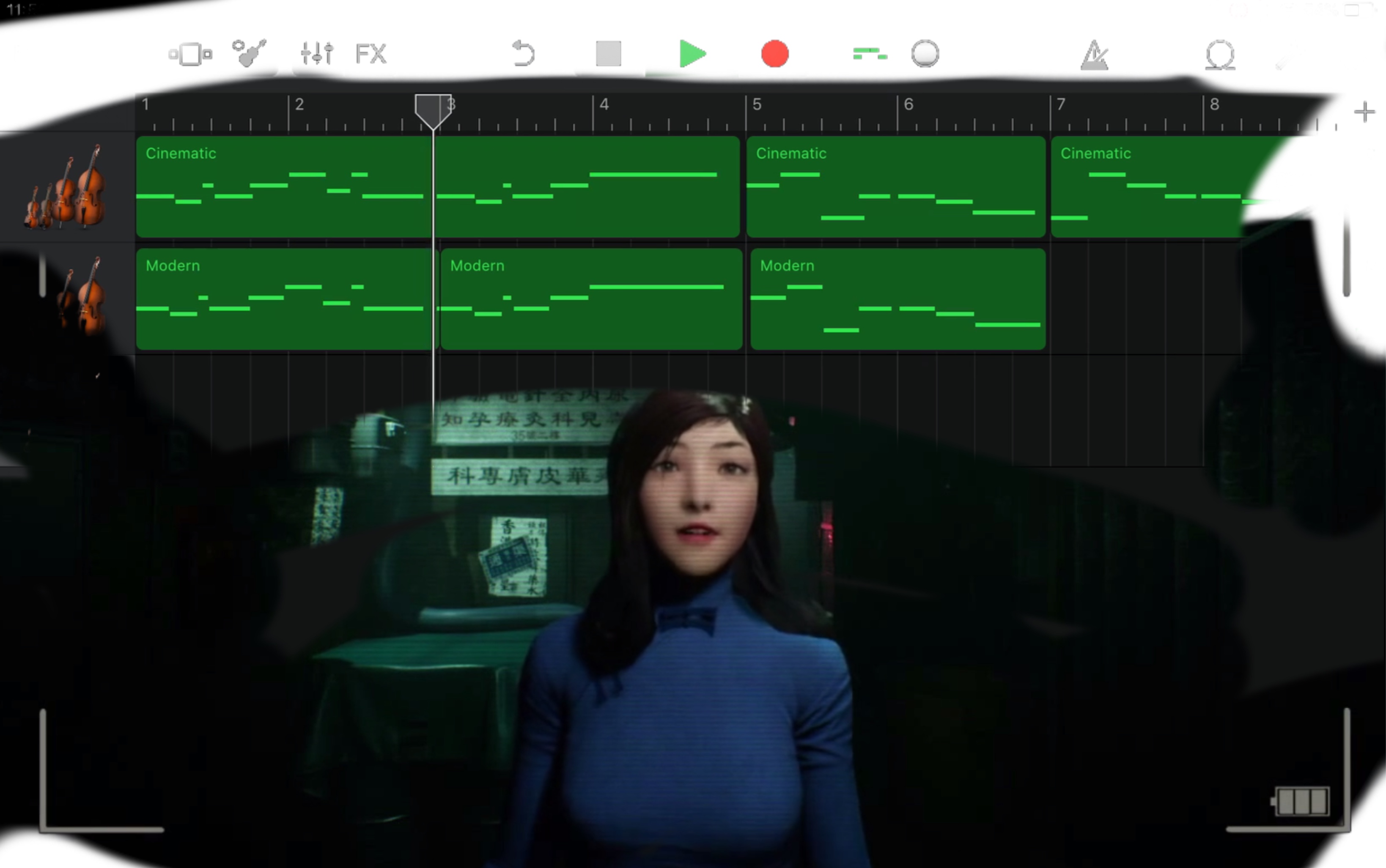 略懂音乐的小白运用iPad自带音乐软件十分简单地改编?了下港诡实录...