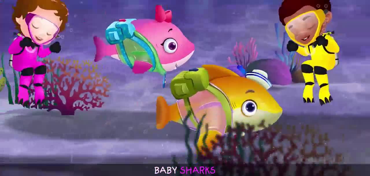 少儿动画,小宝宝们海底世界游玩,跟小鱼们一起跳舞