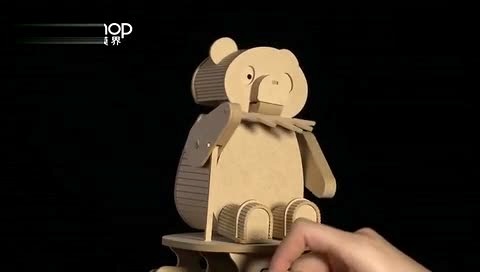 【model shop 异想模界】动态机械创意木作模型-熊猫