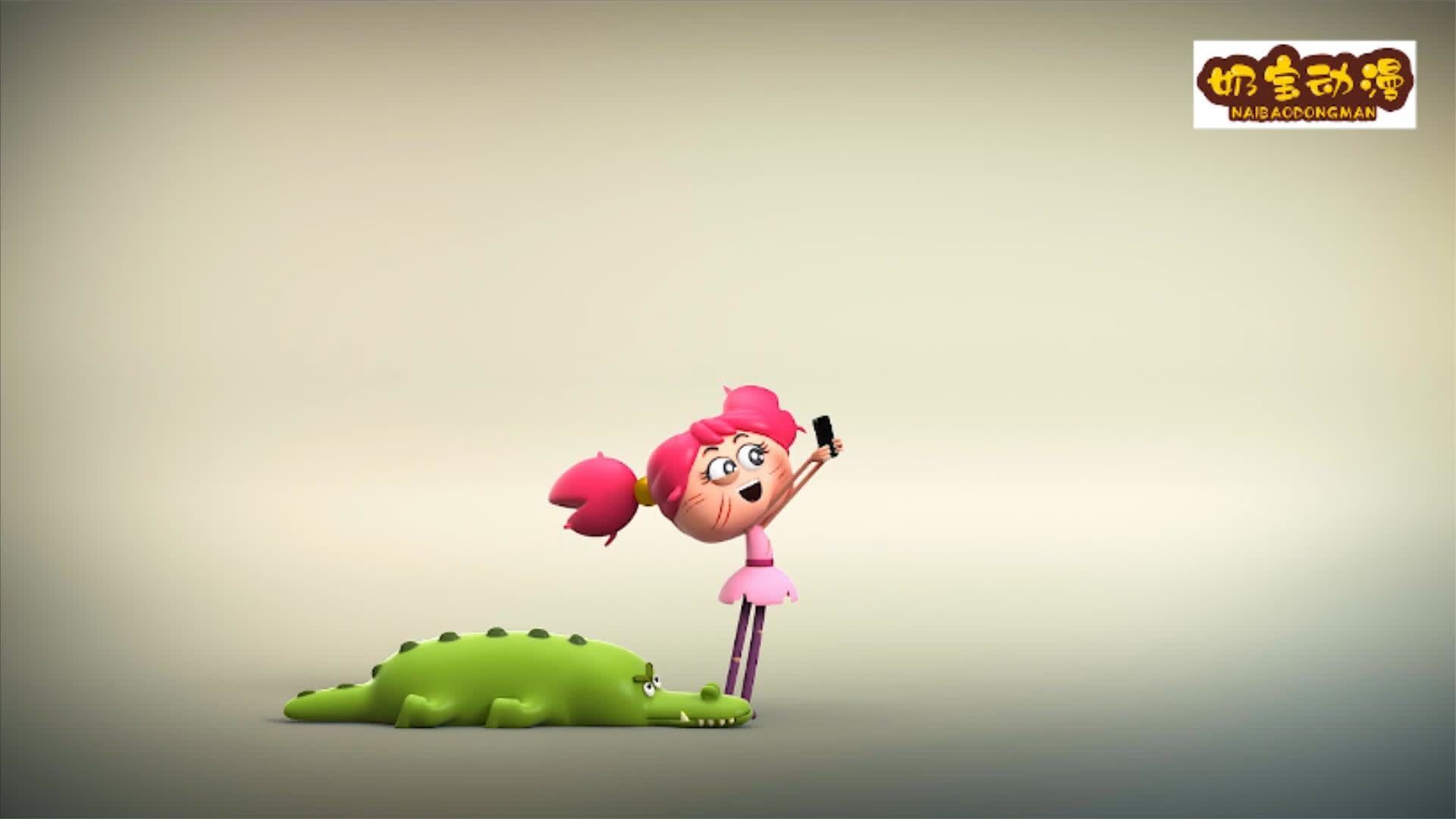 动漫:为了获得更多的点赞,小美简直太拼了,竟跳进鳄鱼池