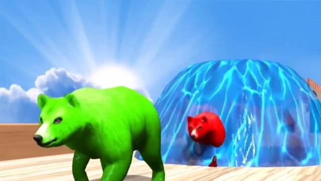 亲子互动游戏:魔法喷泉把猫变狗熊、狗变猎豹,牛变猩猩!