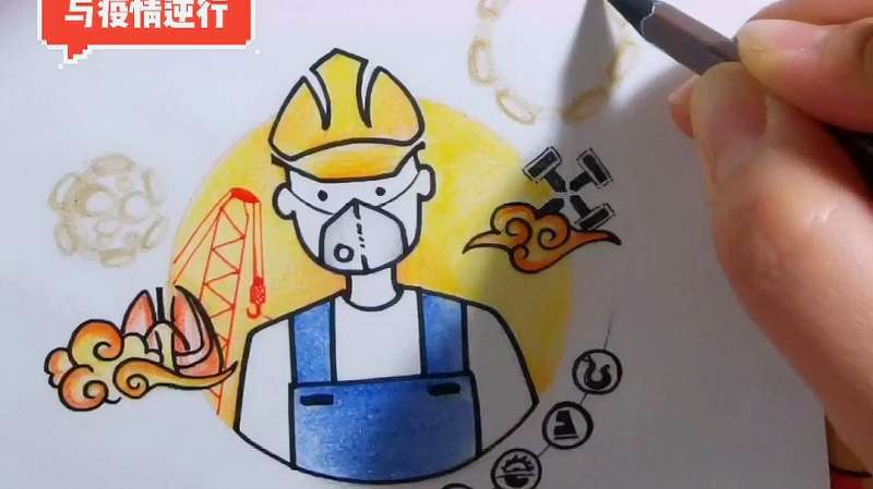 挑战14天不出屋,小画致敬逆行英雄,我最满意冠状病毒的画法