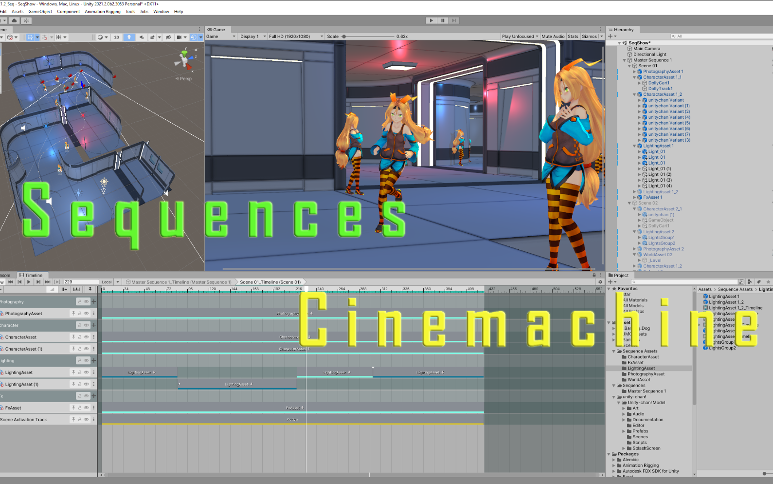 Sequences Cinemachine 动画演示和技术分享