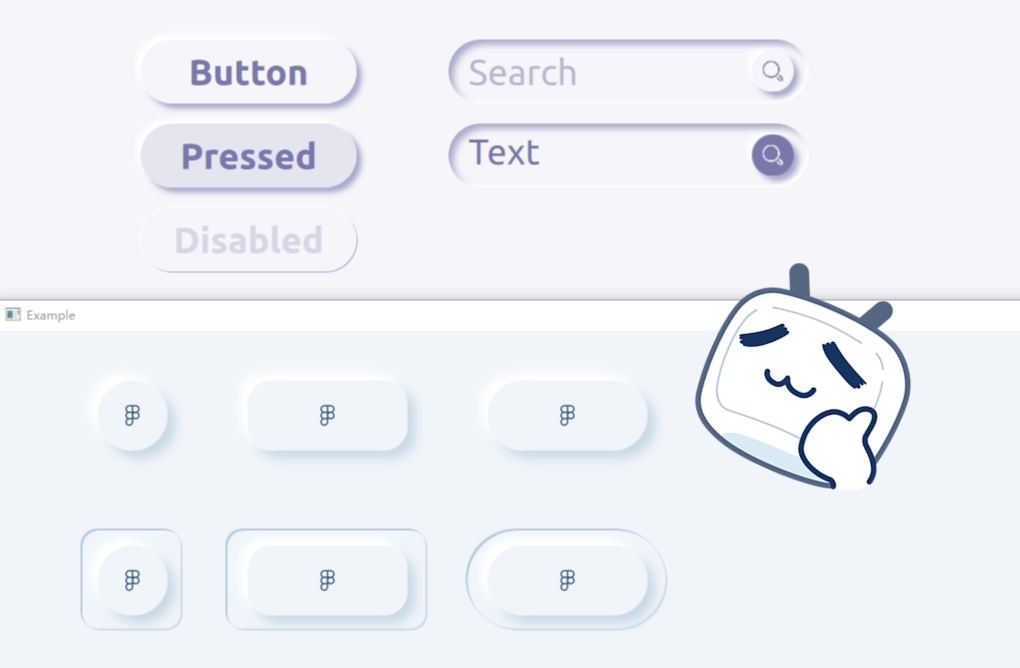 QML实现类前端控件