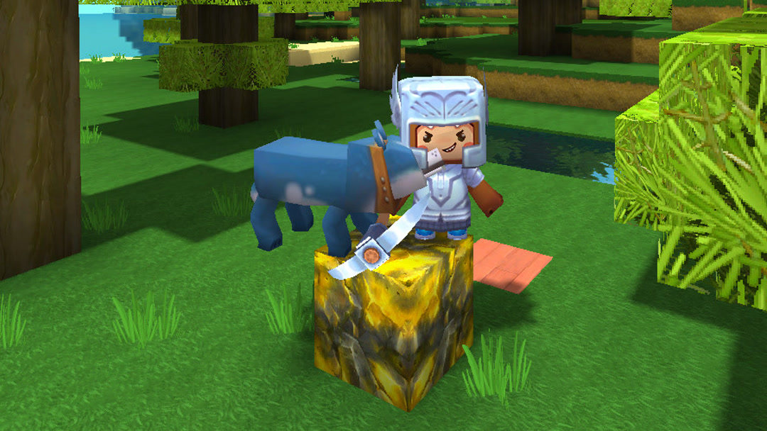 迷你世界生活大冒险熊孩子强教狗狗挖矿