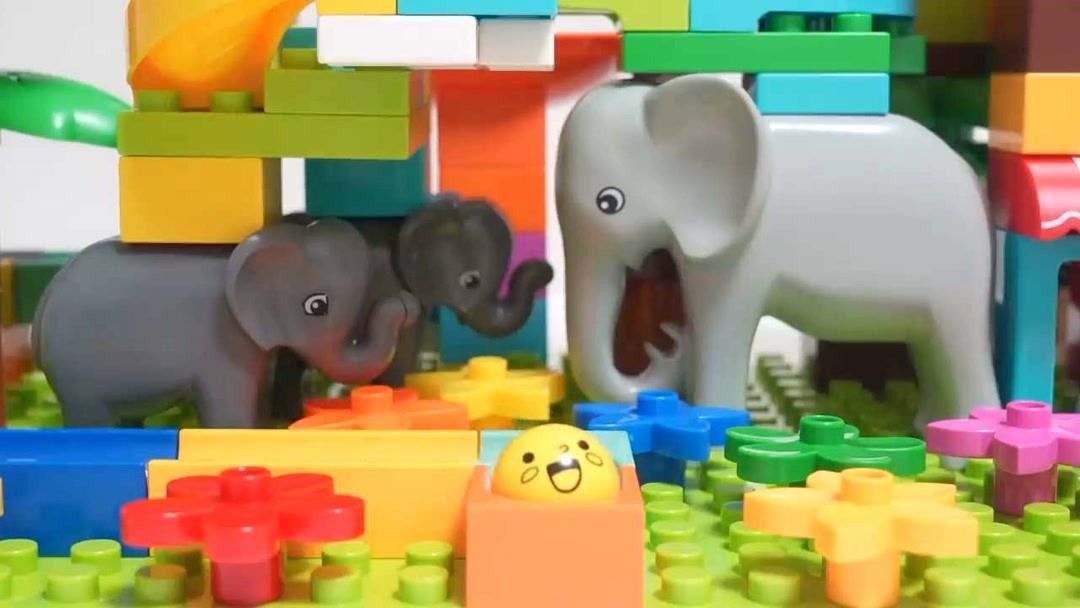 弹球积木大闯关动画 第6集 大卡车运输弹珠的木制轨道