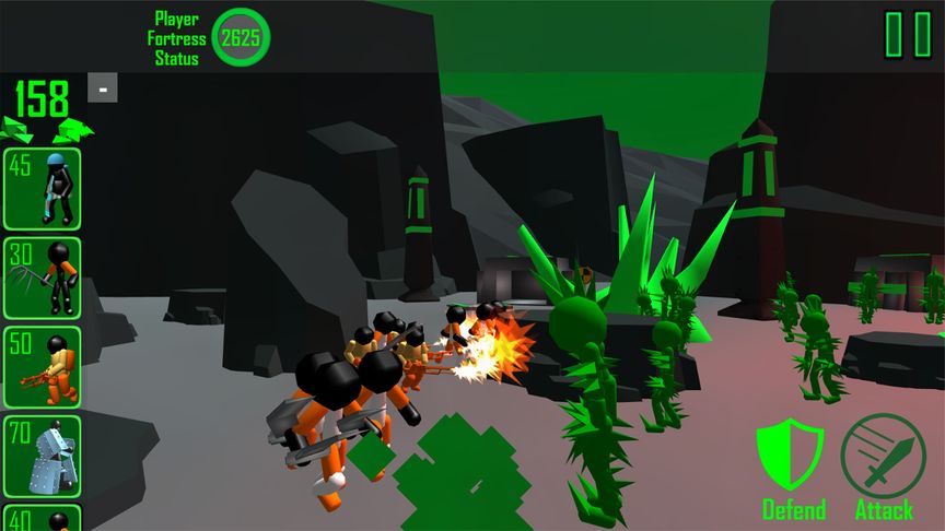 火柴人战争模拟器3D版:解锁的超弱的兵种,而第三章的怪物变强了