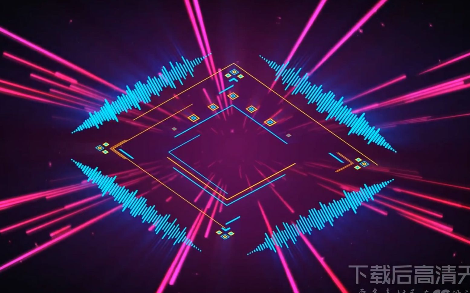 s379 炫酷节奏感万花筒舞台灯光LED背景视频素材ae模板 会声会影 ...