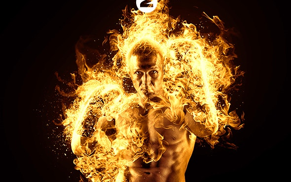 逼真震撼GIF动画火焰效果PS动作预设