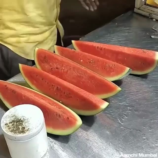 街头水果拼盘 手持刀 一切水果 削削削