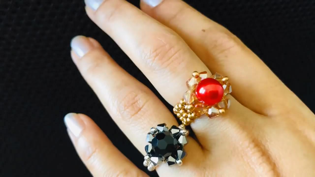 「手工饰品系列」串珠戒指的快速制作方法(步骤2-1)