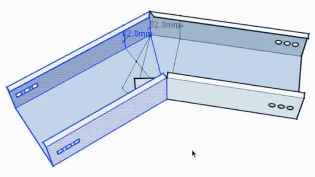 桥架水平弯制作(公式-画法-切法)