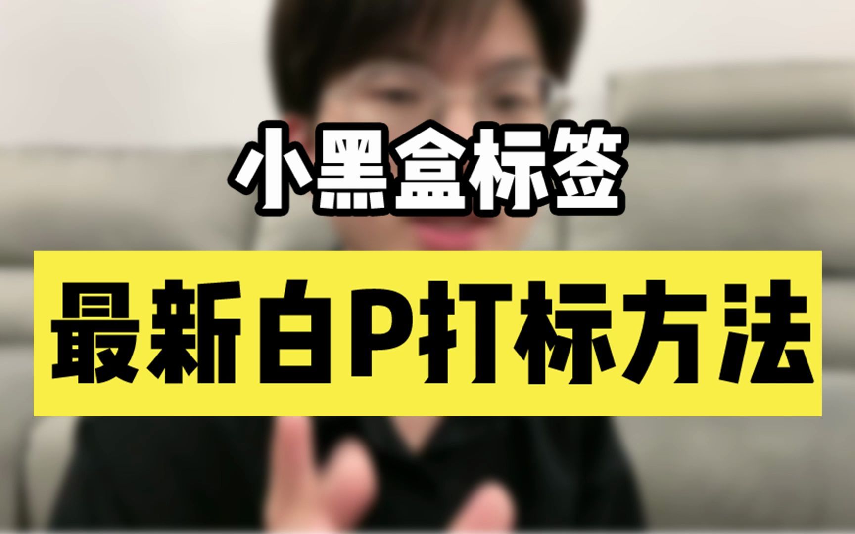 做电商,小黑盒标签最新白P打标方法!
