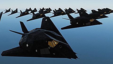 2艘6万吨国产航母出动,能否拦截100架F117隐身战机?游戏模拟