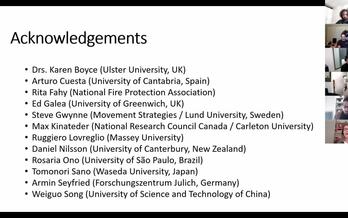2021国际火灾科学大会——火灾中的人员行为研讨会