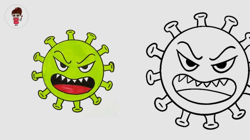 超简单的病毒简笔画｜致敬白衣战士