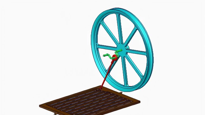 三维动画-67缝纫机踏板机械动画,汽车雨刷机械动画。