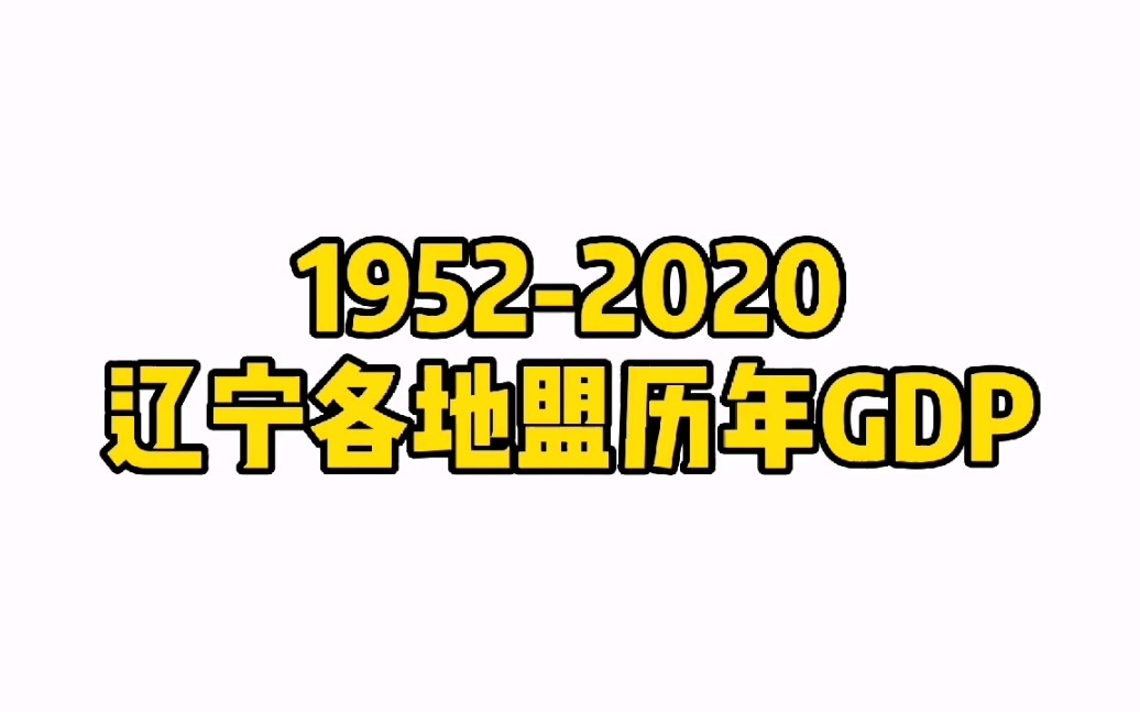 【数据可视化】1954-2020辽宁省各地盟历年GDP总量