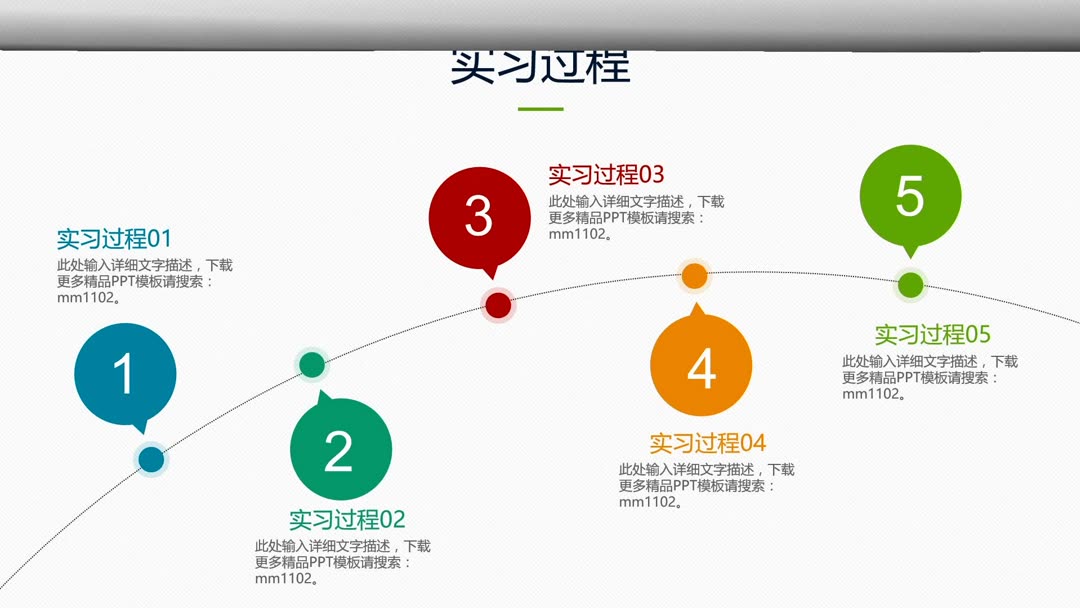 毕业实习报告PPT模板社会实践总结