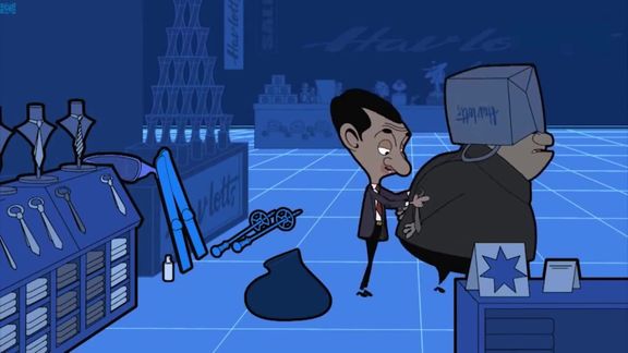 憨豆动画:憨豆巧妙捉到了想要偷东西的人