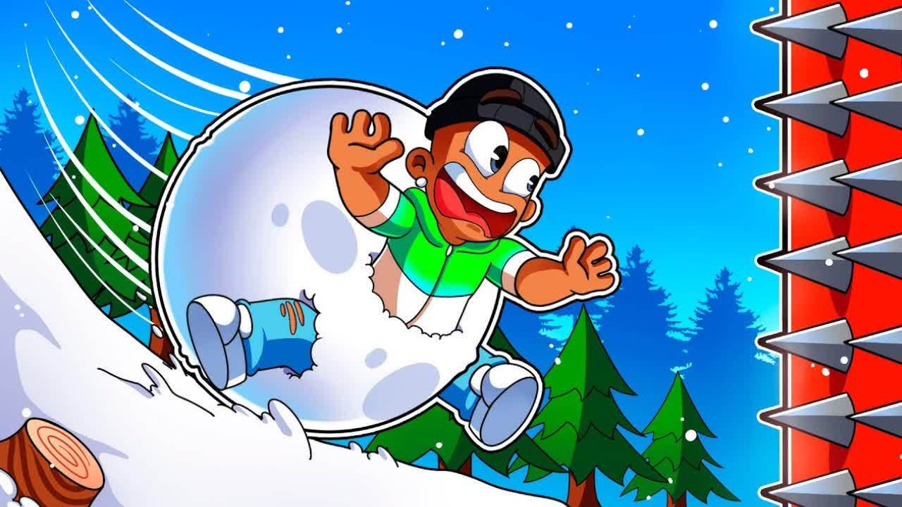Roblox滚雪球模拟器:制造巨型雪球变身无敌破坏王!小飞象解说