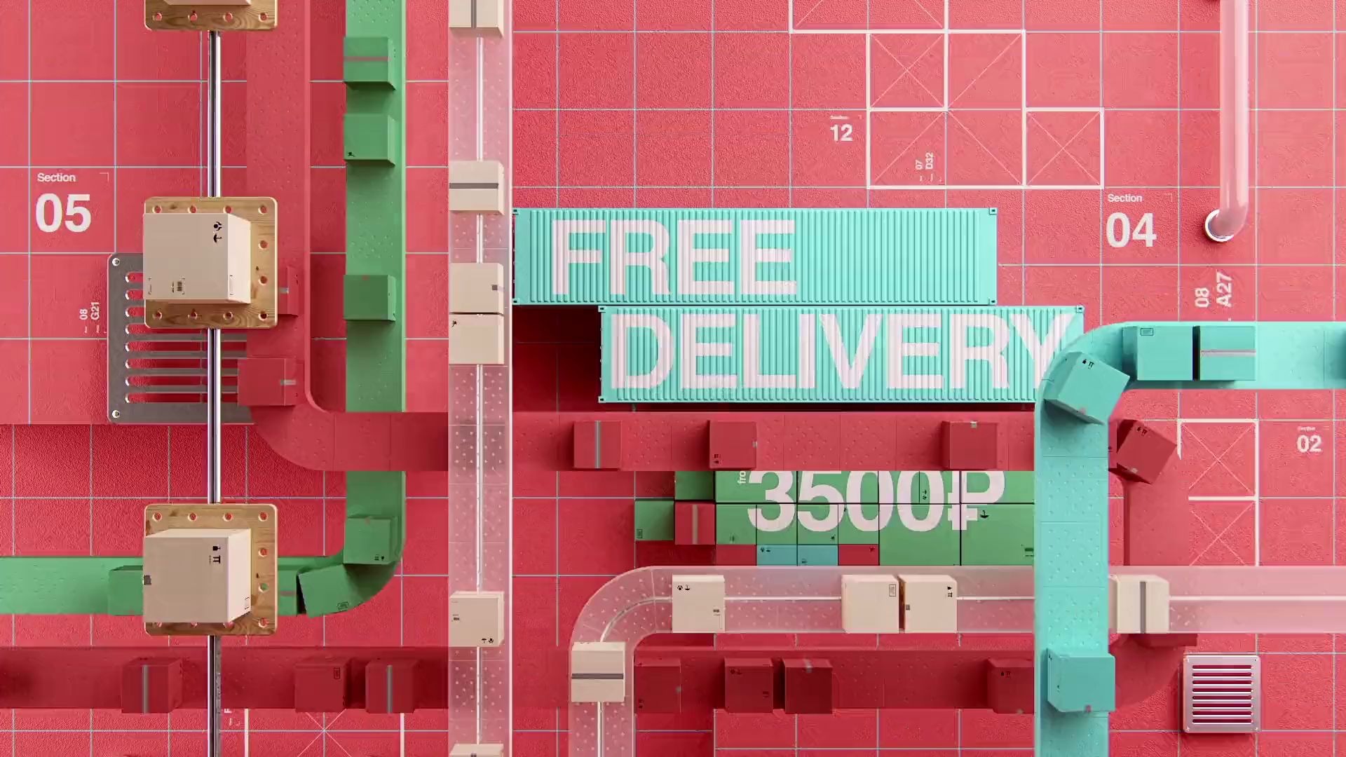 ...【动态图形设计】【宣传片】Music sfx for Yandex Beru【C4D短片】