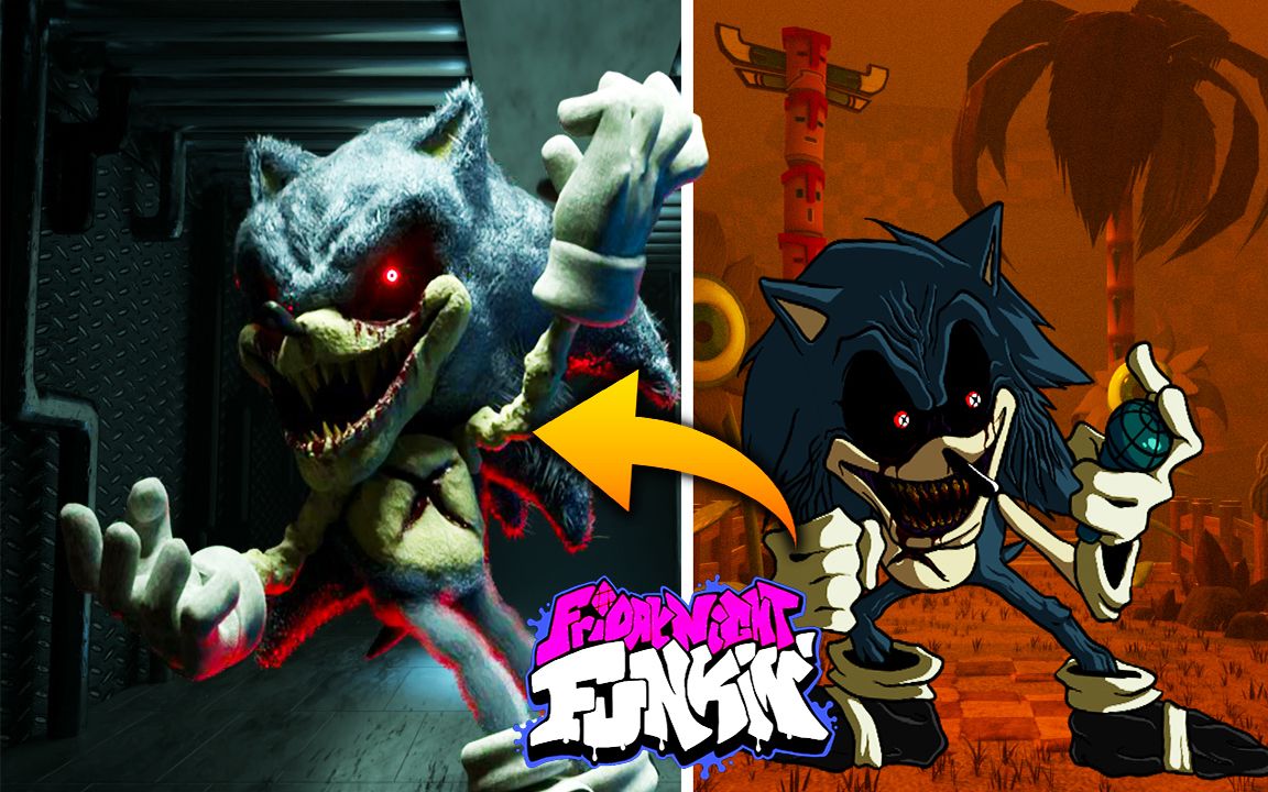 ....exe! 请直视你的噩梦! 3D版刺猬Lord X! FNF超优质模组! 周五夜放克