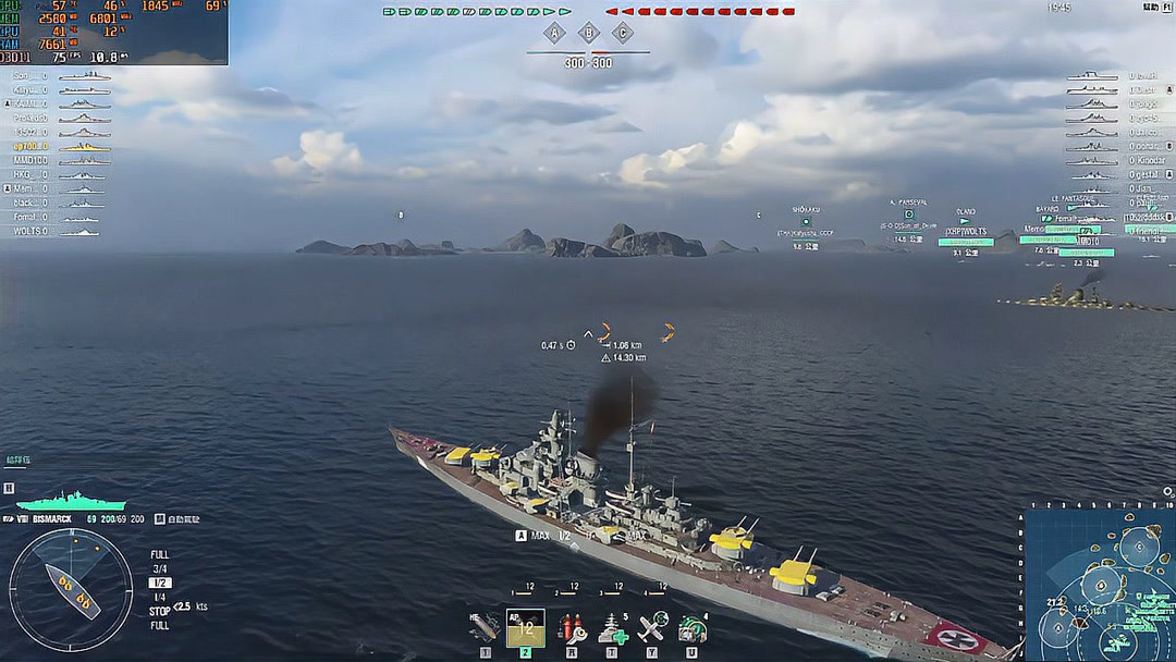 「World of Warships 战舰世界」德国战列舰—俾斯麦号