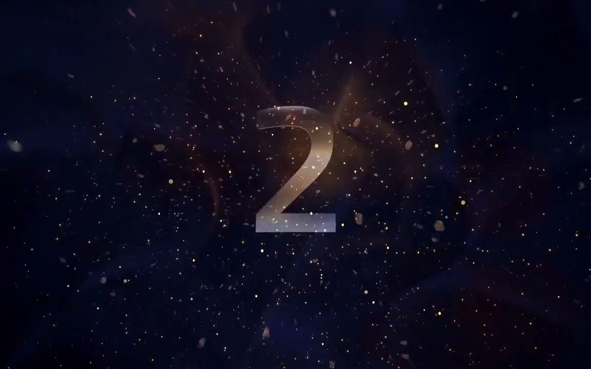 AE模板-震撼闪耀金色粒子10秒倒计时开场片头动画