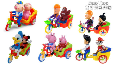 超多款式的电动三轮车玩具,小猪佩奇、熊出没、汪汪队动画片同款...