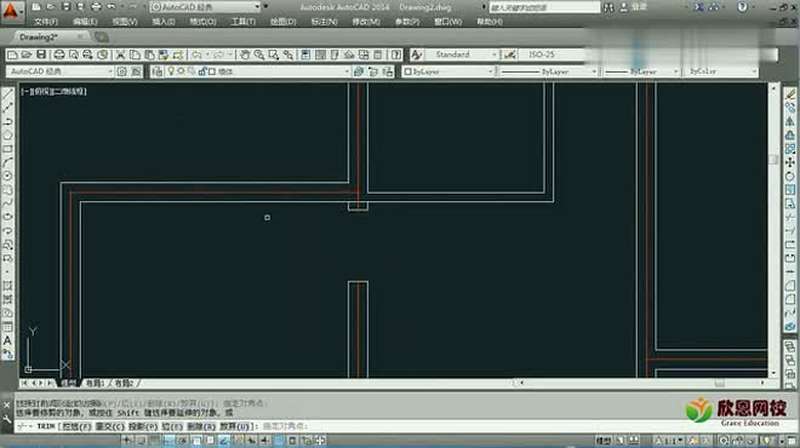 CAD建筑平面图绘制实例