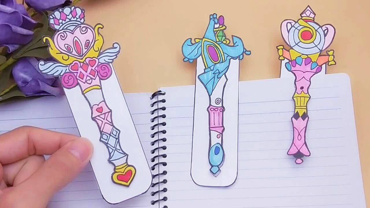 做个叶罗丽法杖的立体书签,简单漂亮写作业也有劲了,闺蜜很喜欢