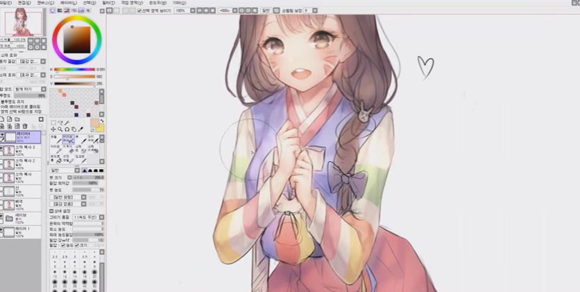 《youtube》转载大神SAI绘画ps上色第二第三节