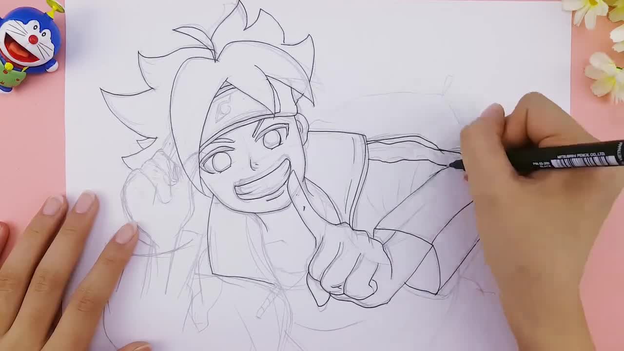 简笔画:火影忍者博人传,成为我的好朋友吧