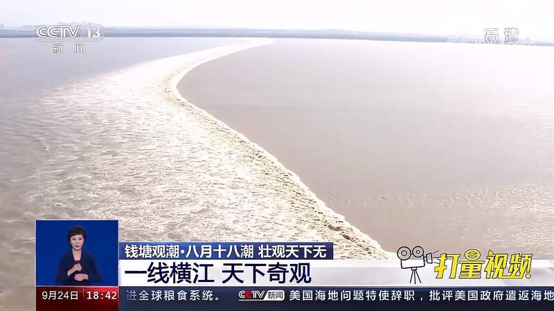 一线横江,天下奇观!直击钱塘江大潮,超壮观|共同关注