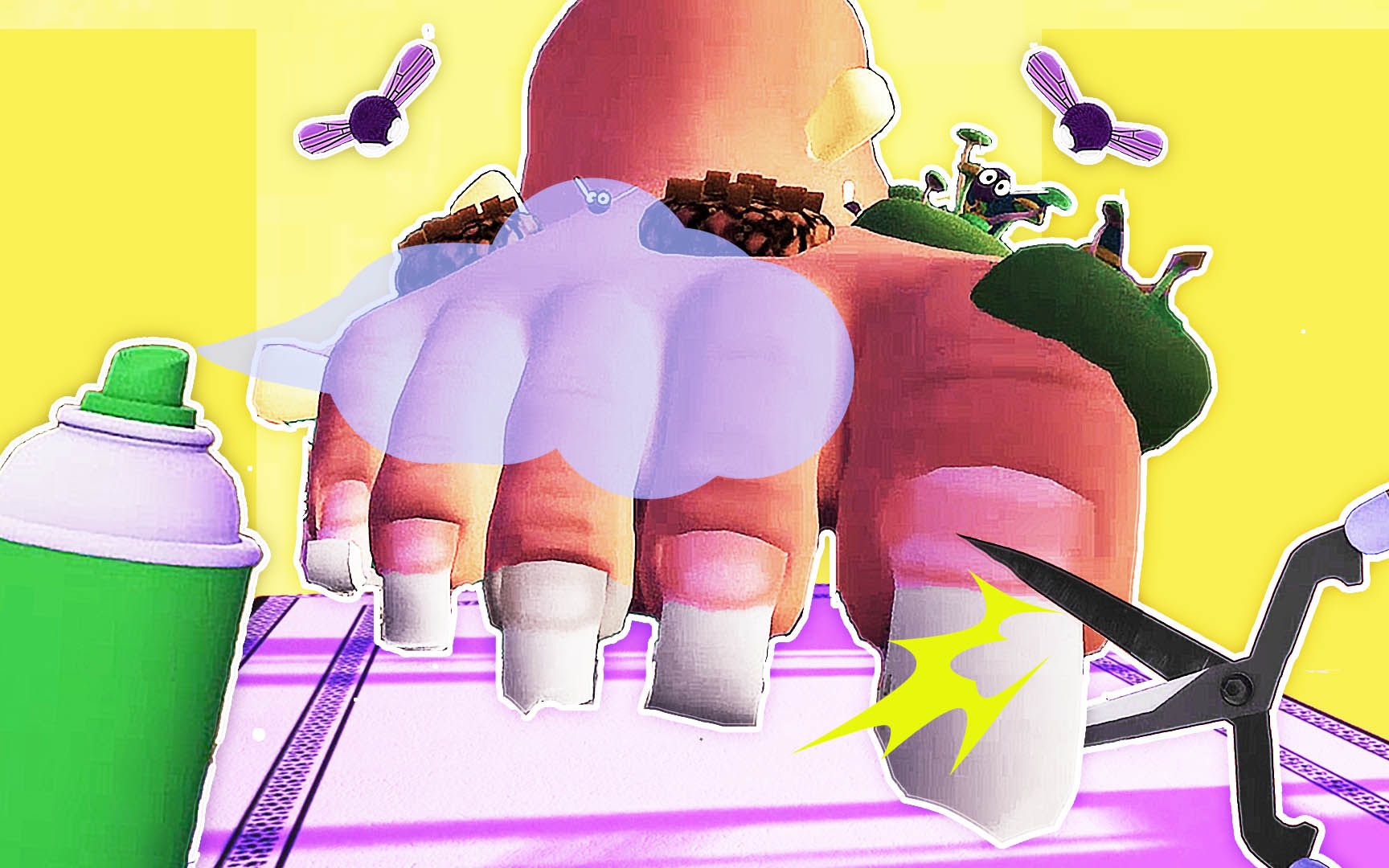 修脚模拟器 巨人的指甲巨大无比,剪下来都能当碗用 成哔哔解说