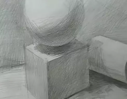 素描几何形体组合2